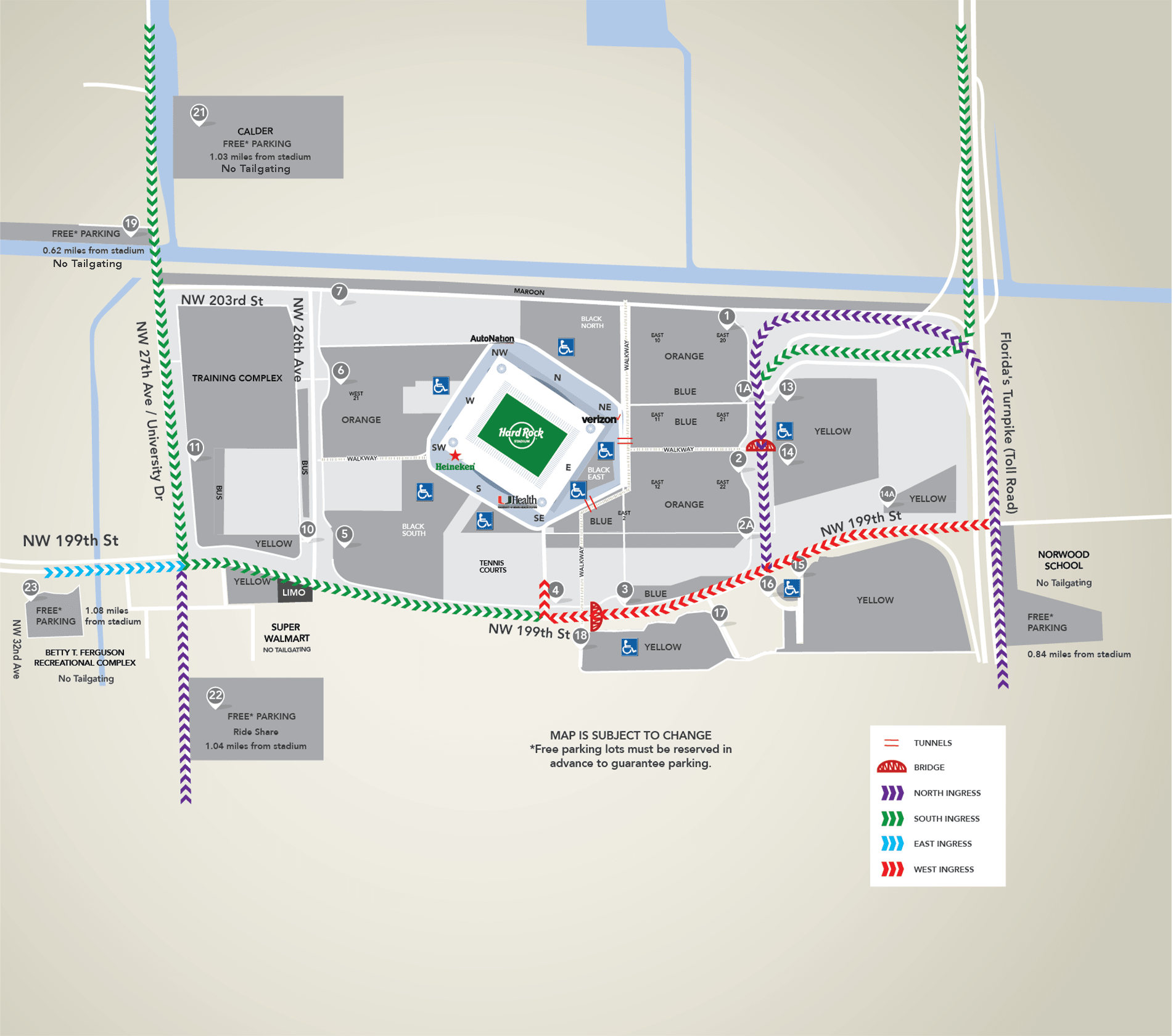 Accessible (ADA) Parking Options Near Hard Rock Stadium 2026